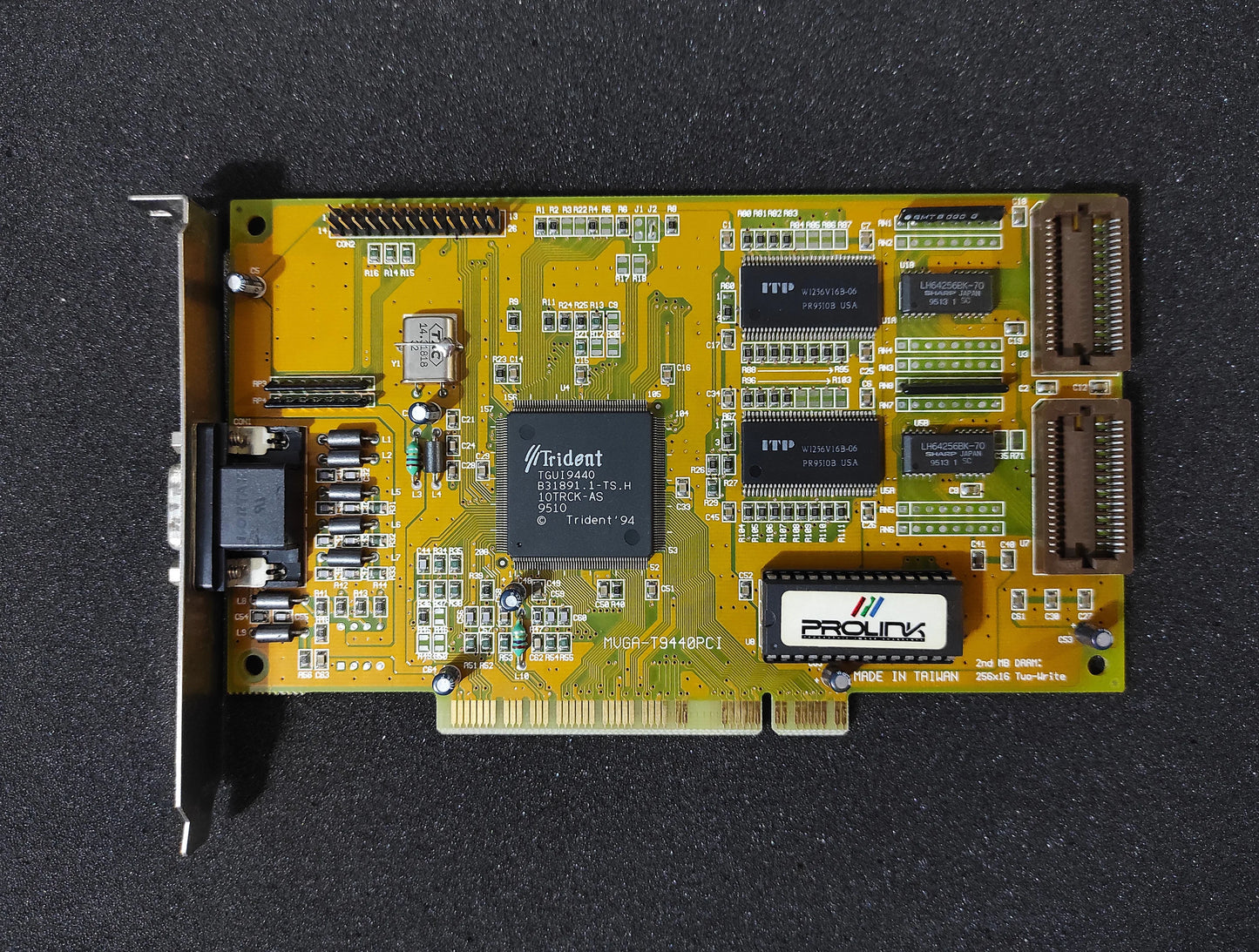Prolink MVGA-T9440PCI PCI 1MB VGA Vintage Retro Graphics Card Trident ...